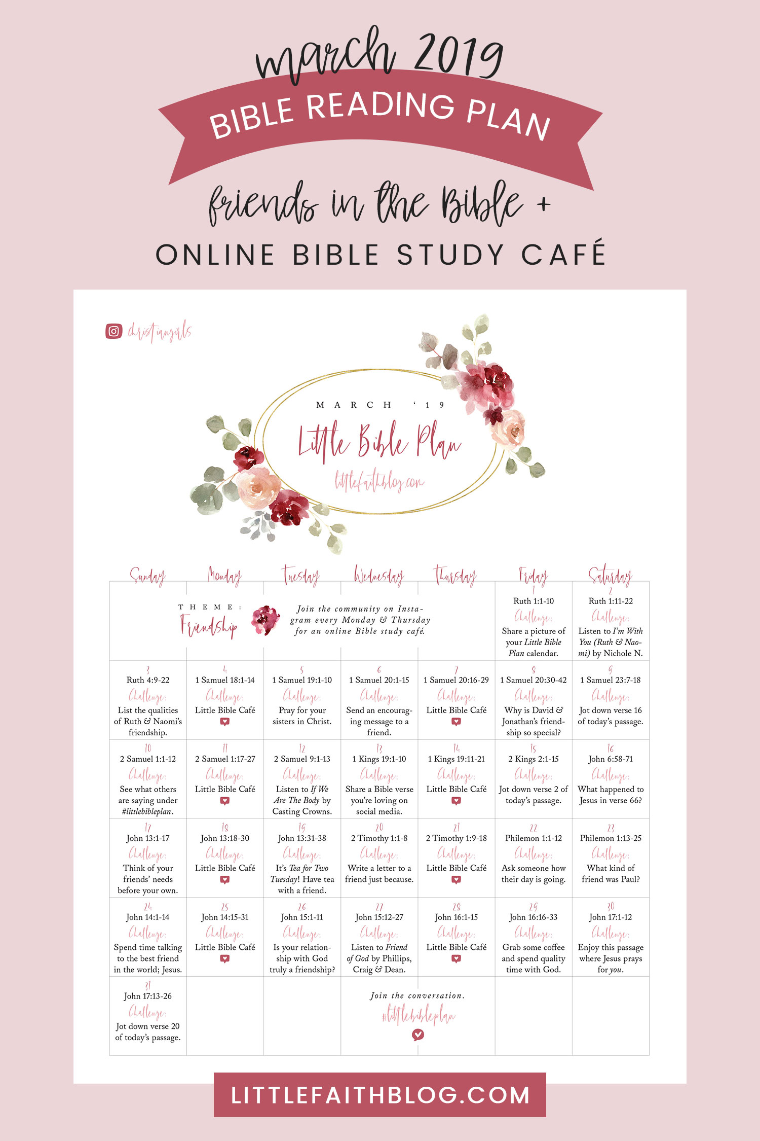 March 2019 Bible Reading Plan | Friends in the Bible + Online Bible ...