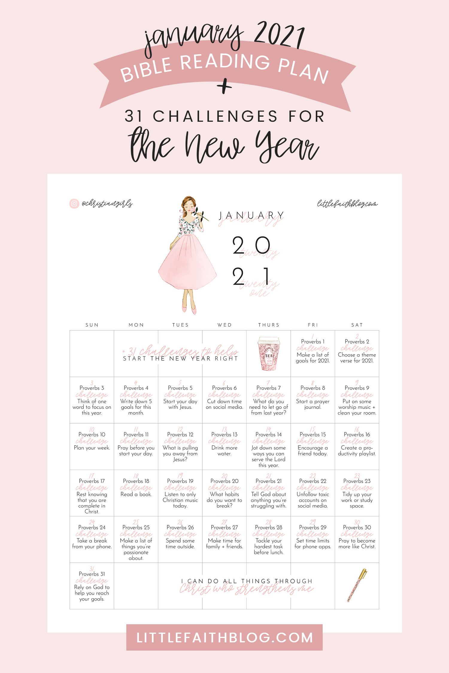 January 2021 Bible Reading Plan + 31 Challenges to Help Start the New ...