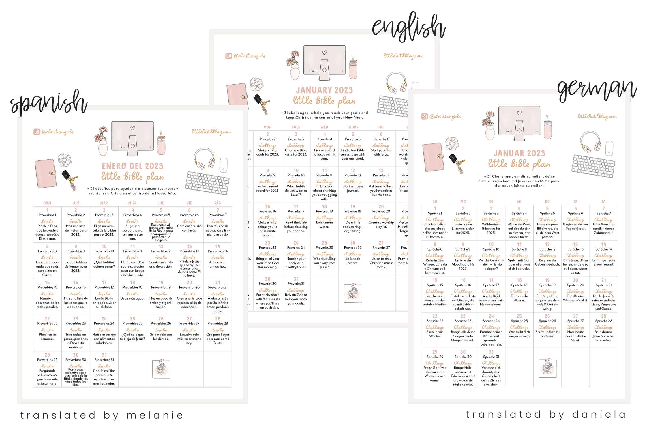 January 2023 Bible Reading Plan + 31 Challenges to Reach Your Goals ...
