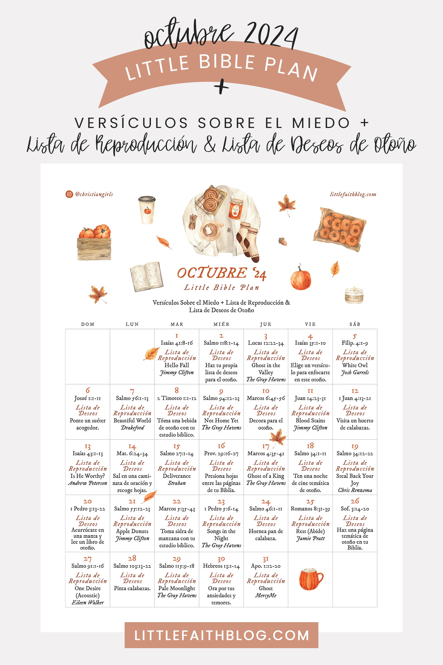 October 2024 Bible Reading Plan | Bible Verses About Fear + Autumn ...