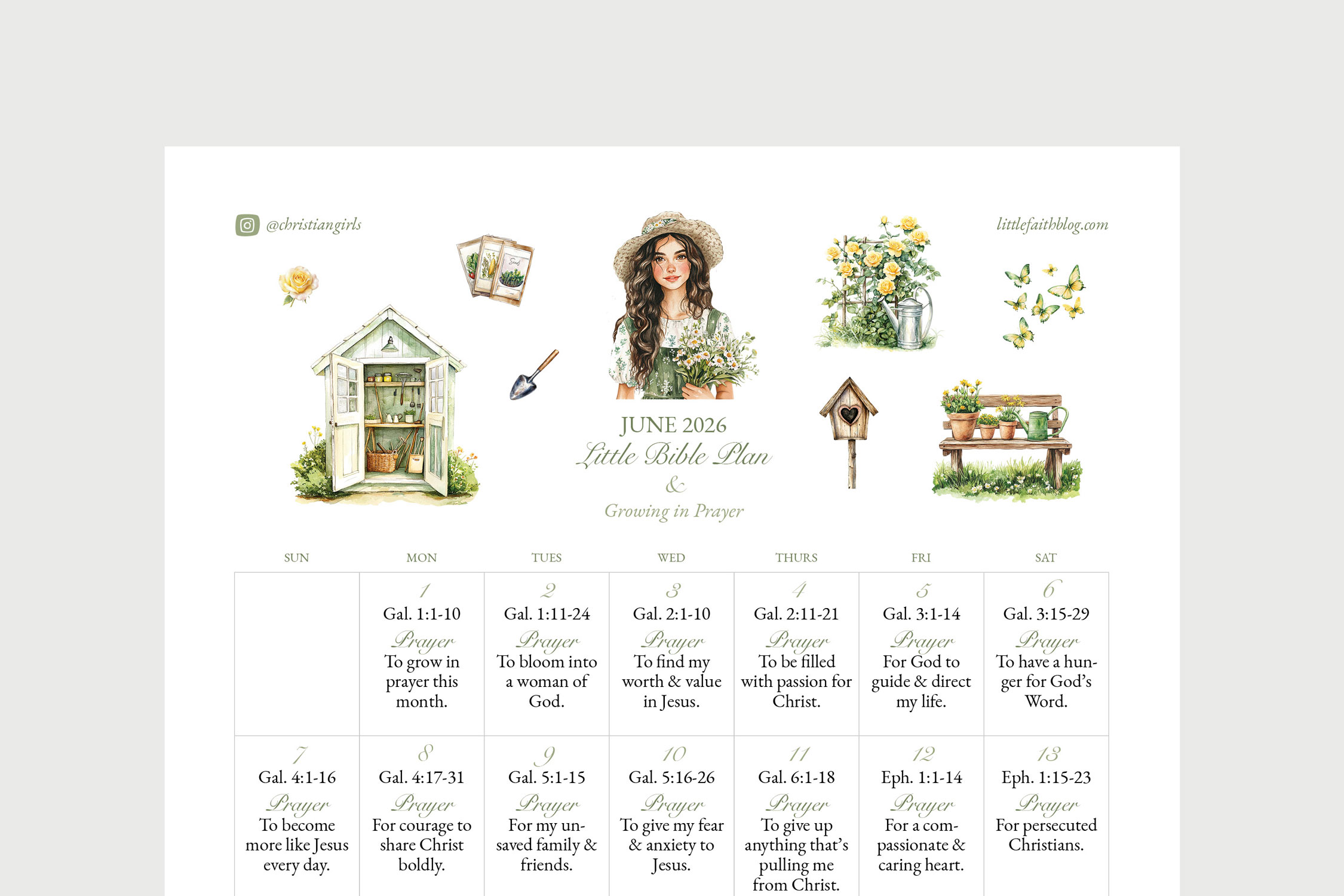 June 2026 Little Bible Plan + Growing in Prayer – Little Faith Blog