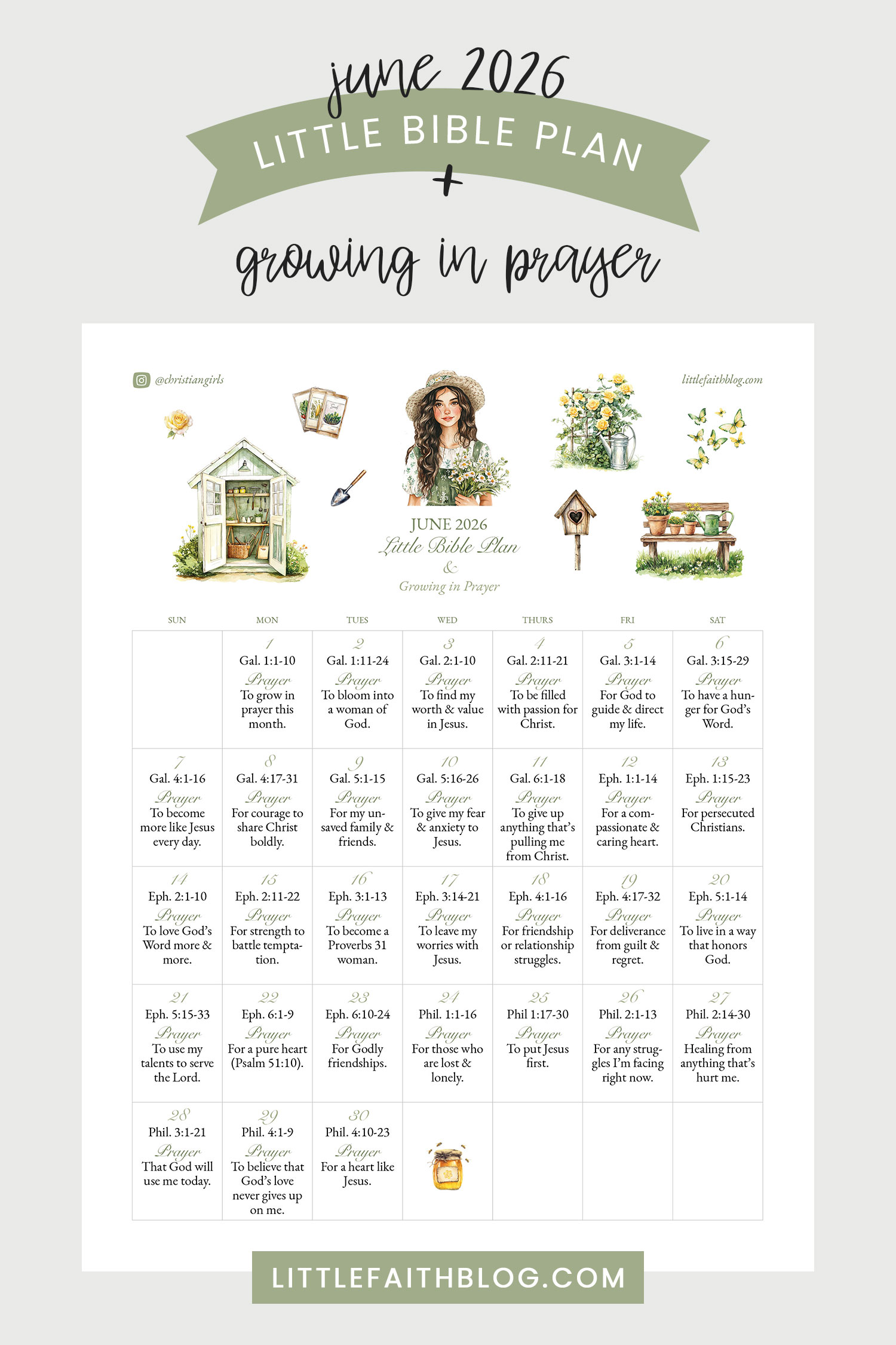 June 2026 Little Bible Plan + Growing in Prayer – Little Faith Blog